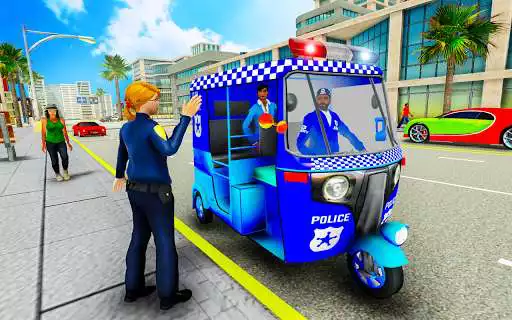Police Tuk Tuk Rickshaw Games online game with UptoPlay