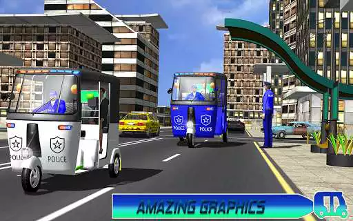Police Tuk Tuk Rickshaw Games online game with UptoPlay