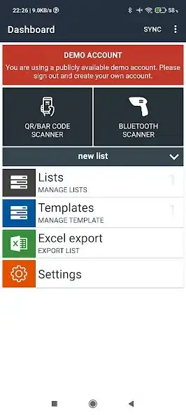 QR/Barcode scanner with checklist online game with UptoPlay