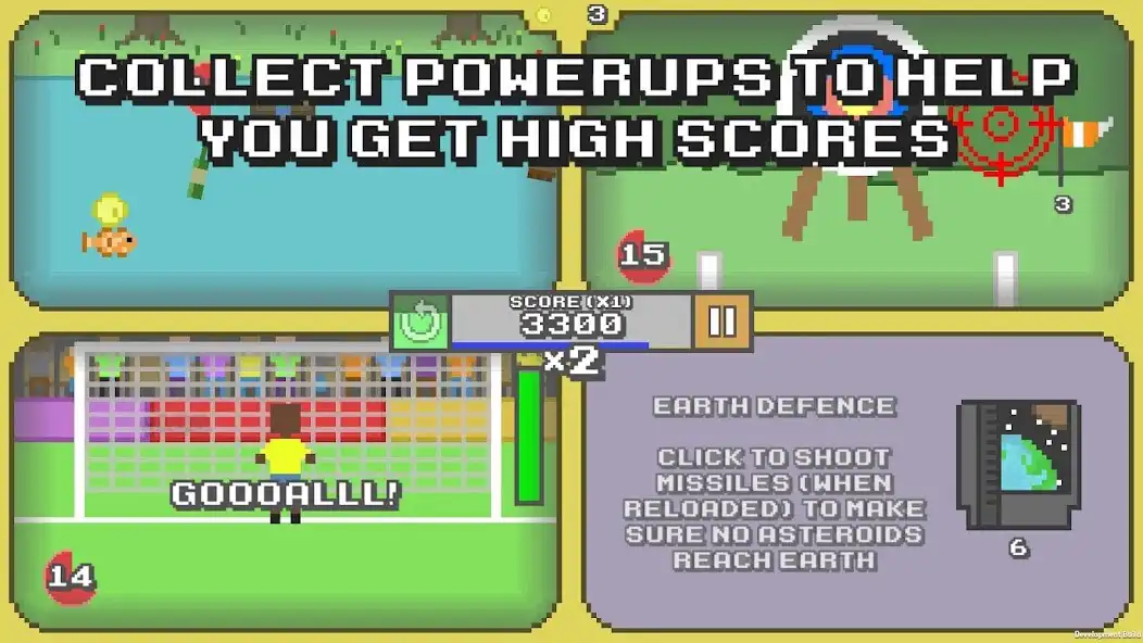 Quadracade - Test Your Arcade Reflexes online game with UptoPlay