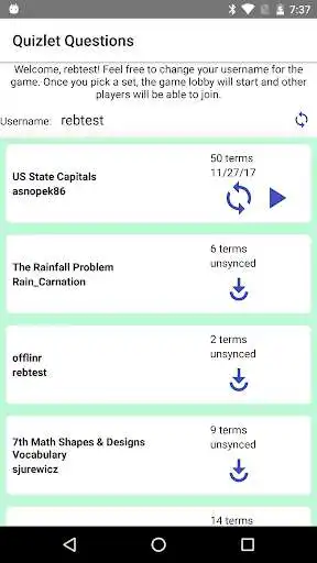 Quizlet Questions with Friends online game with UptoPlay