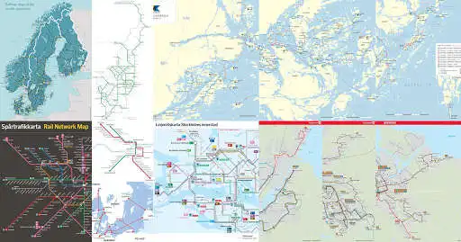 RailMap Sweden SJ SL Metro Bus Tram Ferry Rail online game with UptoPlay