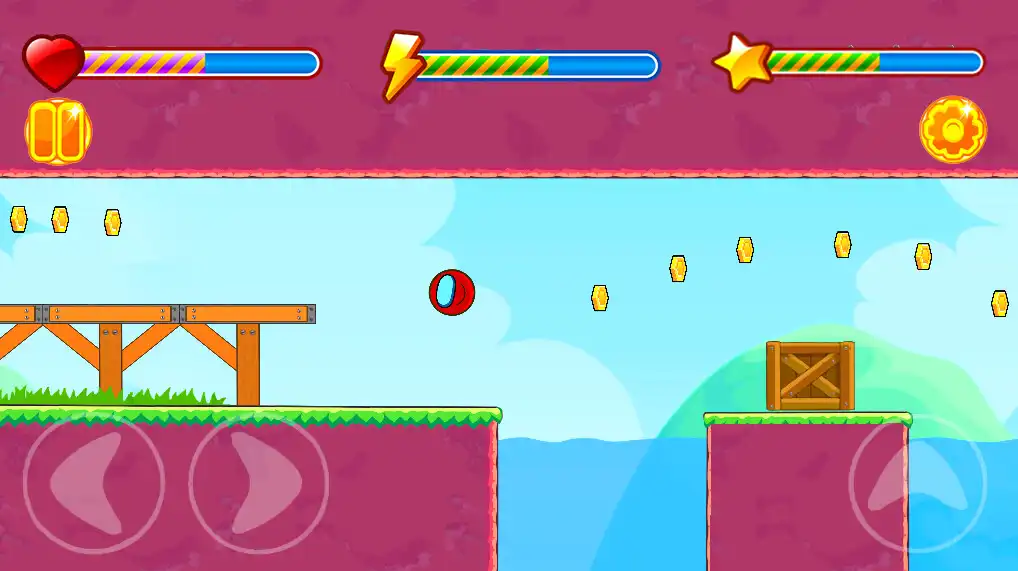 Red Imposter Bounce Hero Ball Among Us Jump Roll online game with UptoPlay