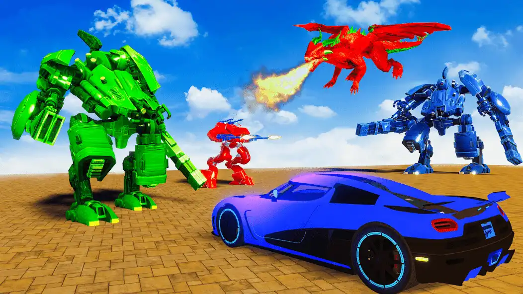 Robots War: Car Transform online game with UptoPlay