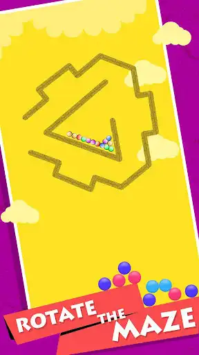 Rotate Maze Puzzle - Ball Drop Challenge online game with UptoPlay