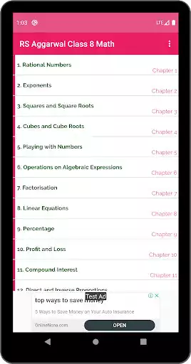 RS Aggarwal Class 8 Math Solution Offline online game with UptoPlay