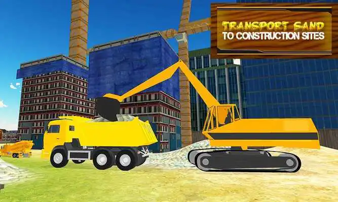 Sand Transporter Truck Driving online game with UptoPlay