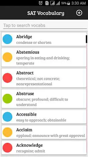 SAT Vocabulary : SAT Flashcards, Words List online game with UptoPlay