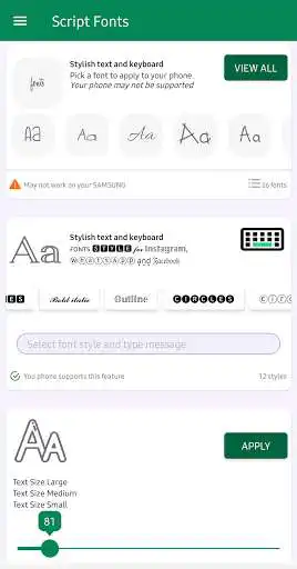 Script Fonts for FlipFont with Font Resizer online game with UptoPlay