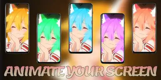 Senko Rainbow Fox Anime Girl Live Wallpapers online game with UptoPlay