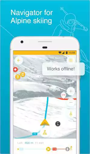 SkiAR: Snowboard and ski navigator. Offline maps online game with UptoPlay