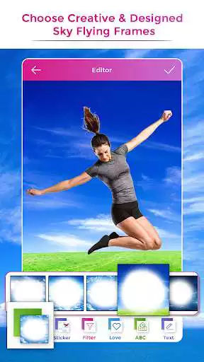 Sky Flying Photo Frames online game with UptoPlay