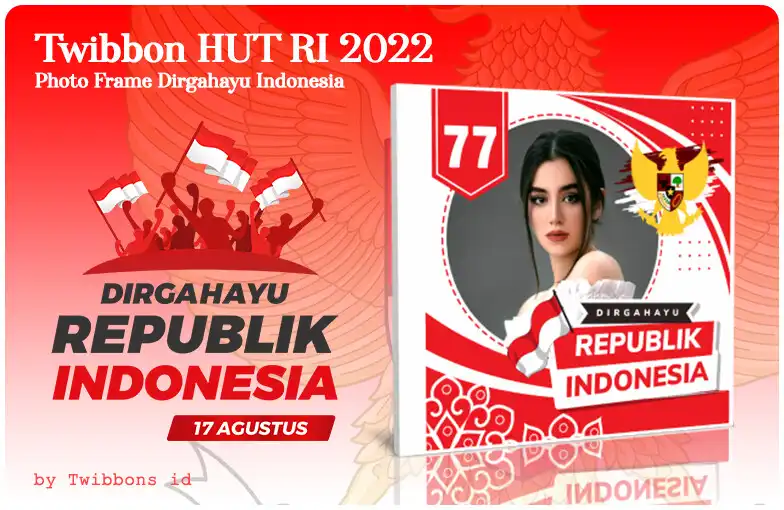Twibbon HUT RI 2022 online game with UptoPlay