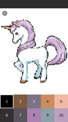 Unicorn Color By Number Online Game With Uptoplay