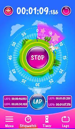 Unicorn Stopwatch & Timer online game with UptoPlay