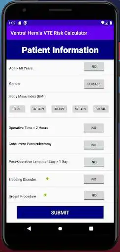 Ventral Hernia VTE Risk Calculator online game with UptoPlay