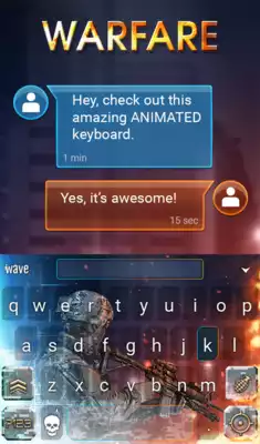 Warfare Animated Keyboard + Live Wallpaper online game with UptoPlay